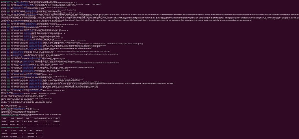 Juju bootstrapping error in LXD - LXD - Linux Containers Forum