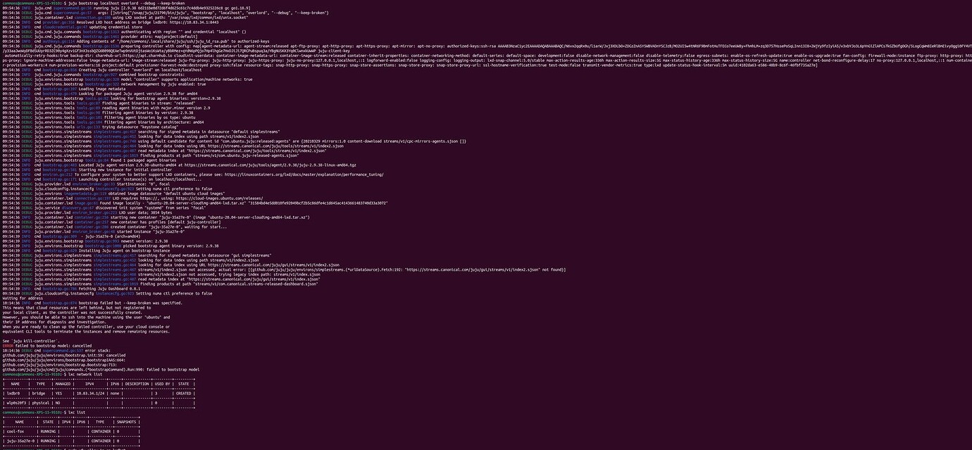 Juju bootstrapping error in LXD - LXD - Linux Containers Forum