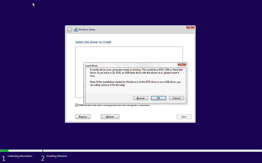 Missing driver during windows install - LXD - Linux Containers Forum