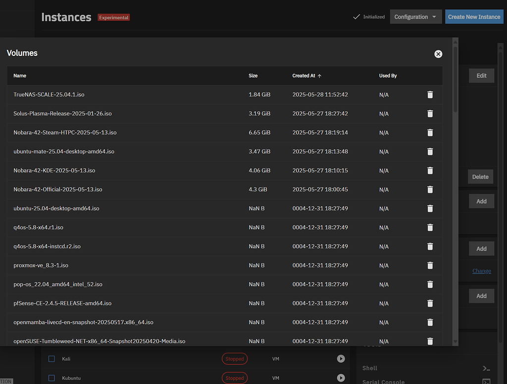 Incus on TrueNAS - Volumes Size changed to NaN B - Incus - Linux ...