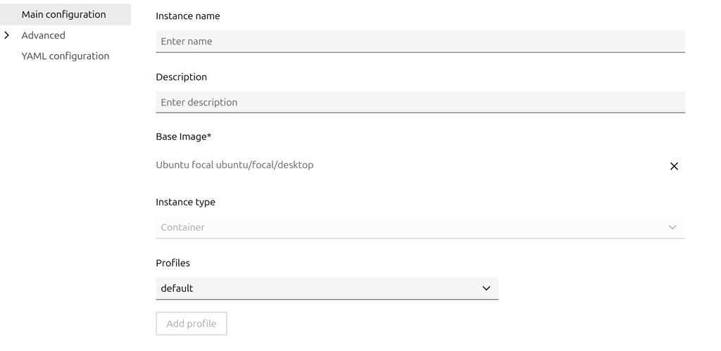 Create instance from images menu in lxd-ui can't select vm - LXD - Linux Containers Forum