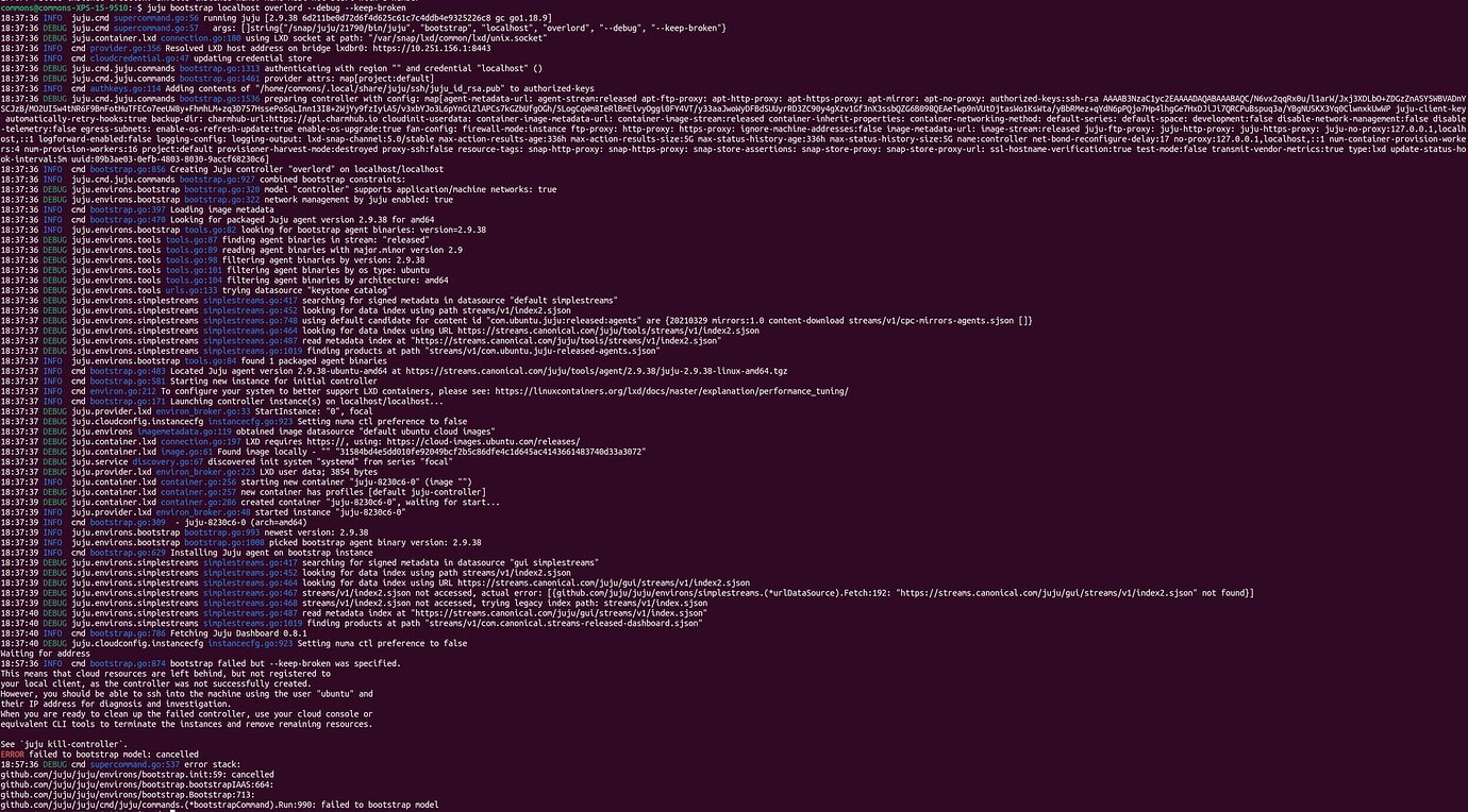 Juju bootstrapping error in LXD - LXD - Linux Containers Forum