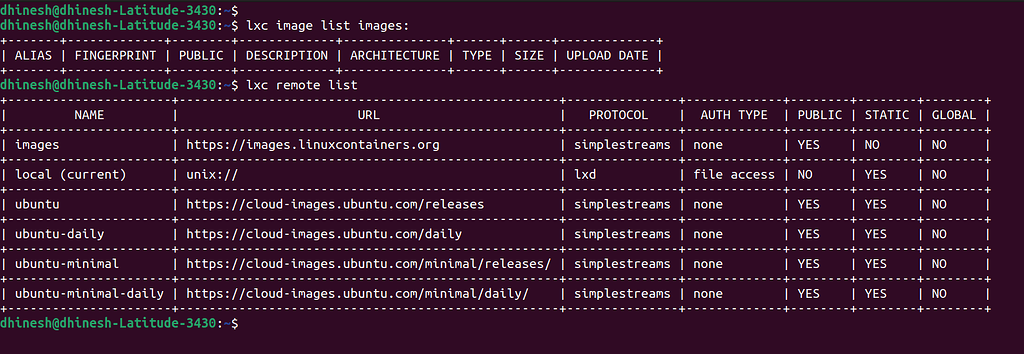 Lxc image list images: output is empty - LXD - Linux Containers Forum
