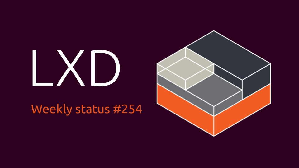 Weekly Status 254 News Linux Containers Forum